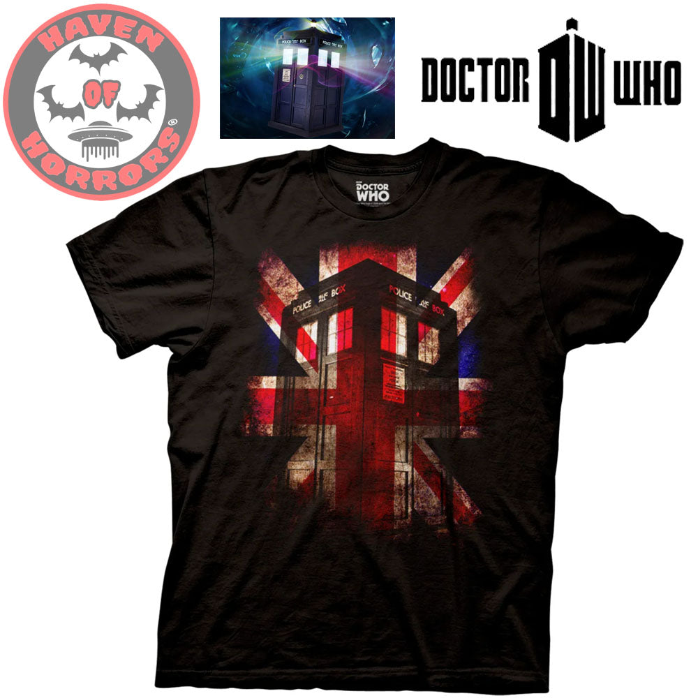 Doctor Who Glowing Tardis Union Jack T-Shirt – Haven of Horrors